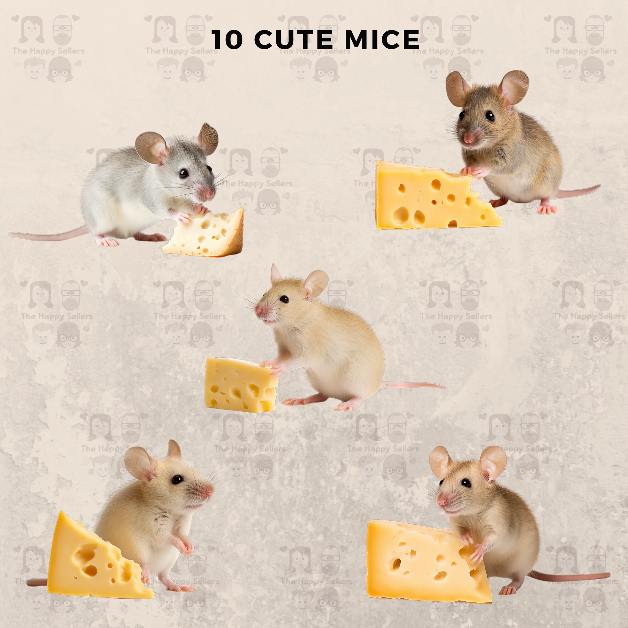 10 Cute Mice Clipart Pack INSTANT DOWNLOAD 10 Adorable Mouse ...