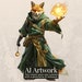 128 Fantasy Fox People Clipart Bundle - Instant Download, PNG Images ...