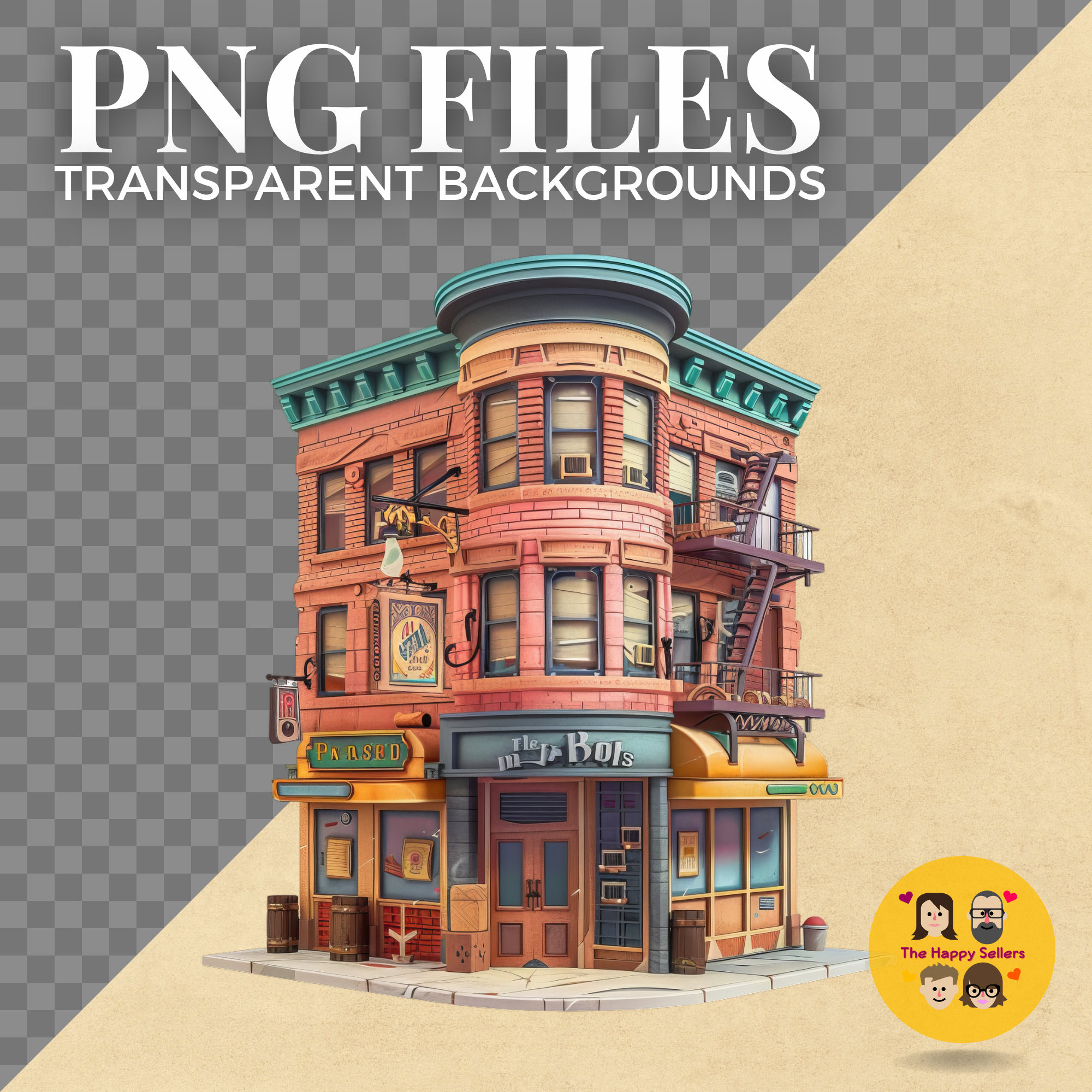 70 City 3D Buildings Clipart Pack - INSTANT DOWNLOAD , PNG Transparent ...
