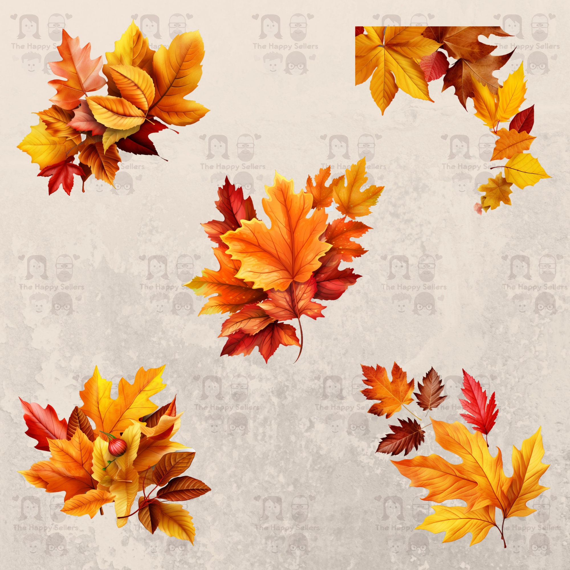 20 Autumn Leaves Corners Clipart Pack INSTANT DOWNLOAD PNG - Etsy