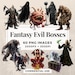 60 Fantasy Evil Bosses Clipart Pack INSTANT DOWNLOAD 60 Villain ...