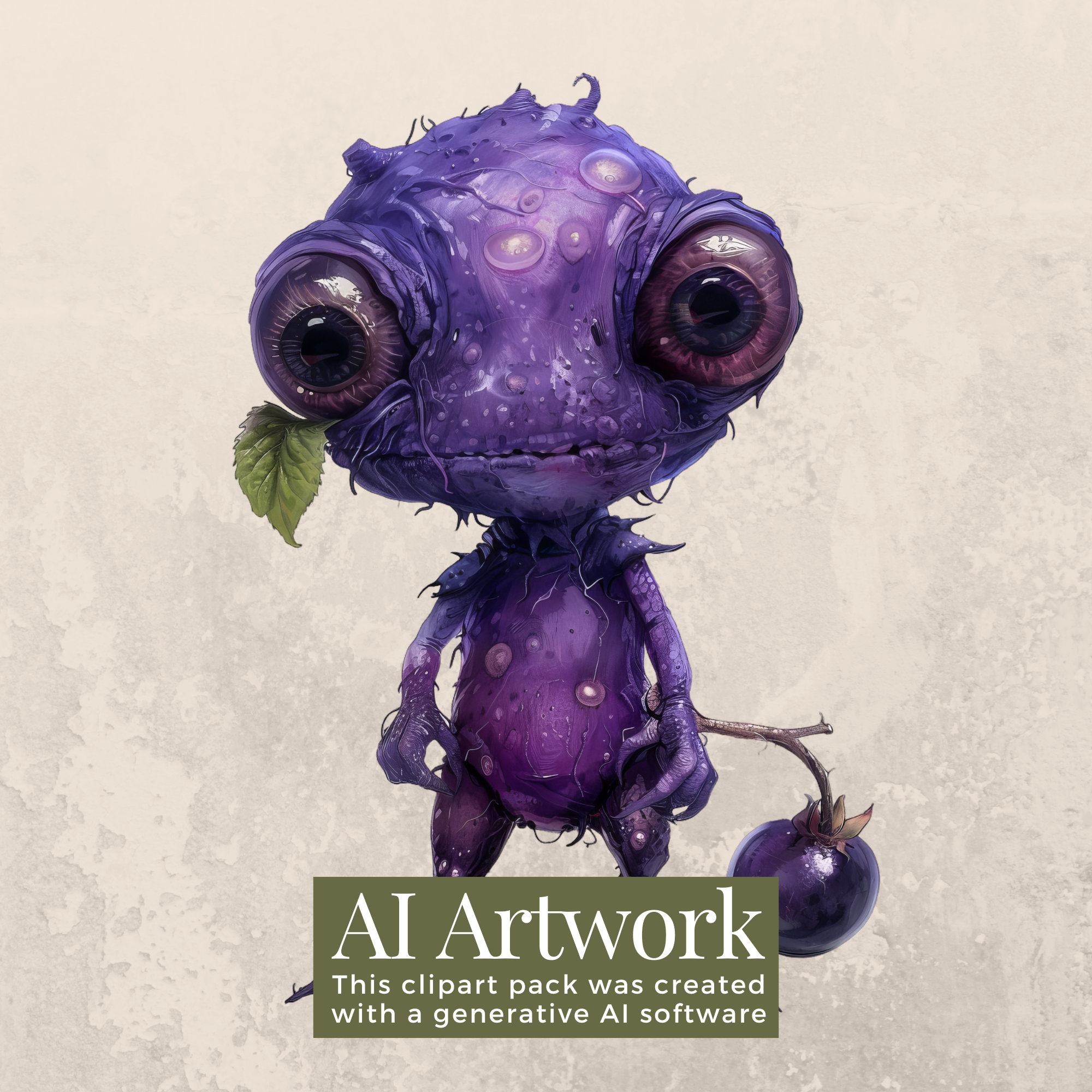 60 Fantasy Fruity Creatures Clipart Pack INSTANT DOWNLOAD 60 Fruit ...