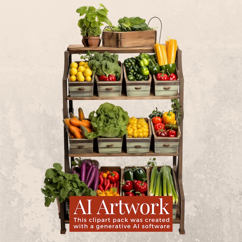 20 Fresh Farm Produce Stands Clipart Pack INSTANT DOWNLOAD, PNG ...