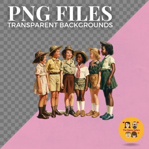 30 Vintage Girl Scouts Clipart Pack INSTANT DOWNLOAD 30 Charming Girl ...