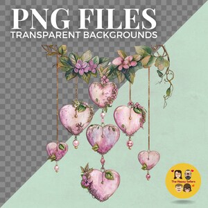 30 Valentines Hearts Decorations Clipart Pack INSTANT DOWNLOAD 30 Heart ...