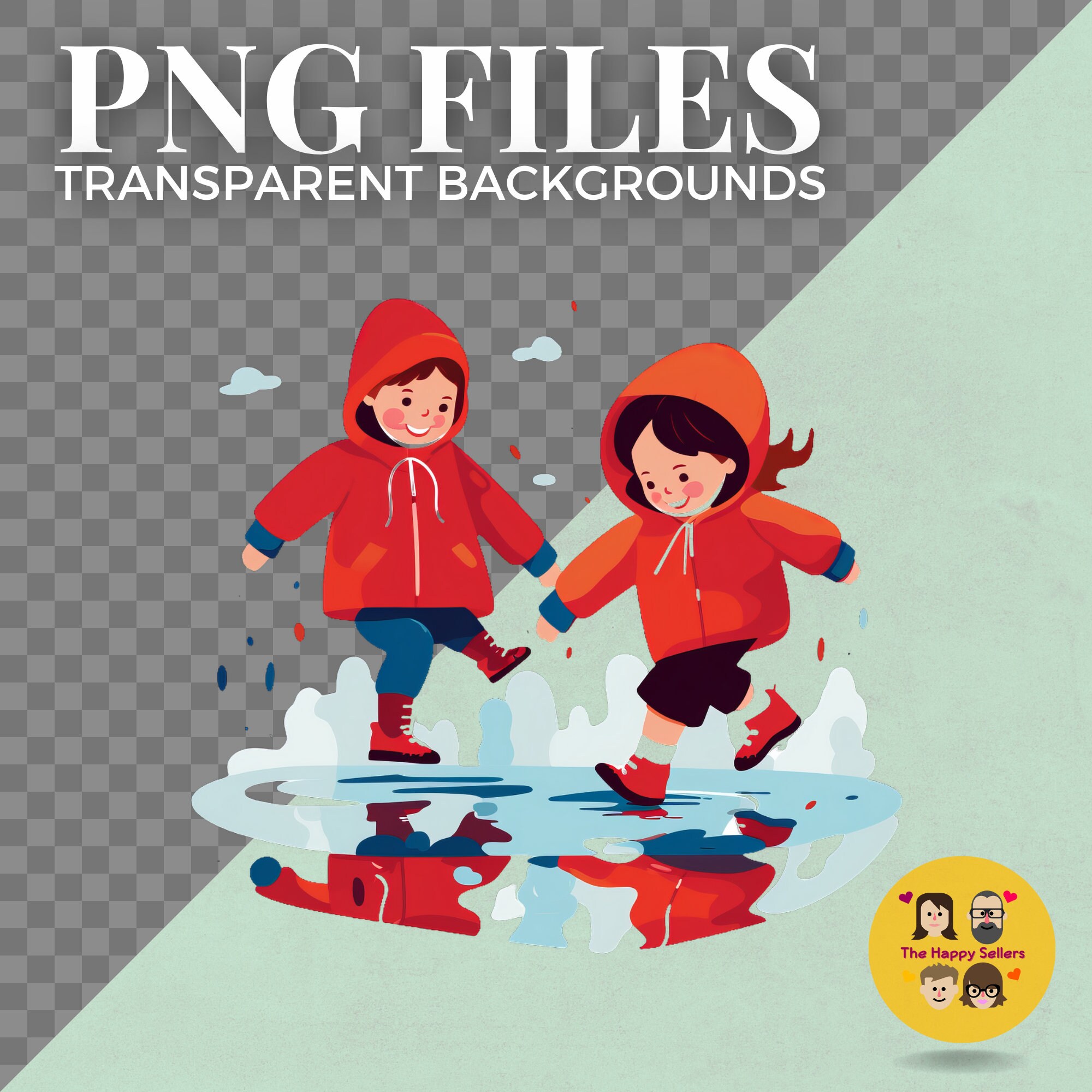 10 Playing In Puddles Clipart Pack Instant Download 10 Puddle Etsy