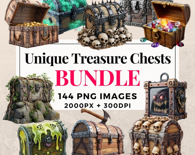 Epic Adventure Treasure Chests PNG Set for Imaginative Play | Perfect ...
