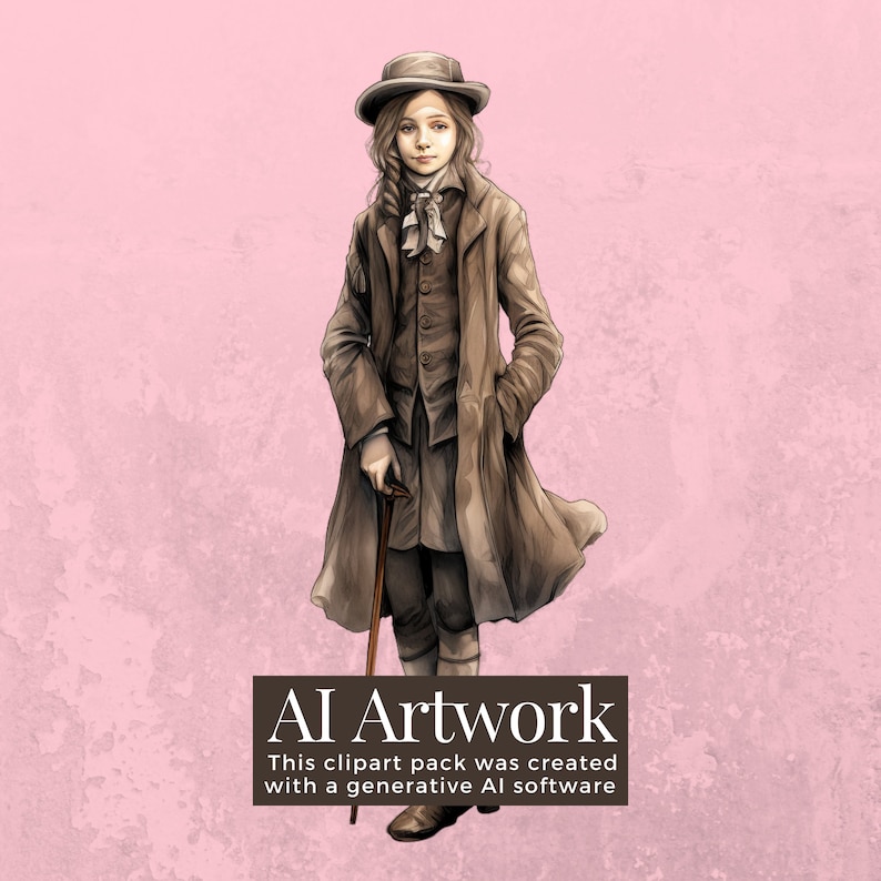 40 Victorian Era Characters Clipart Pack - INSTANT DOWNLOAD, PNG ...
