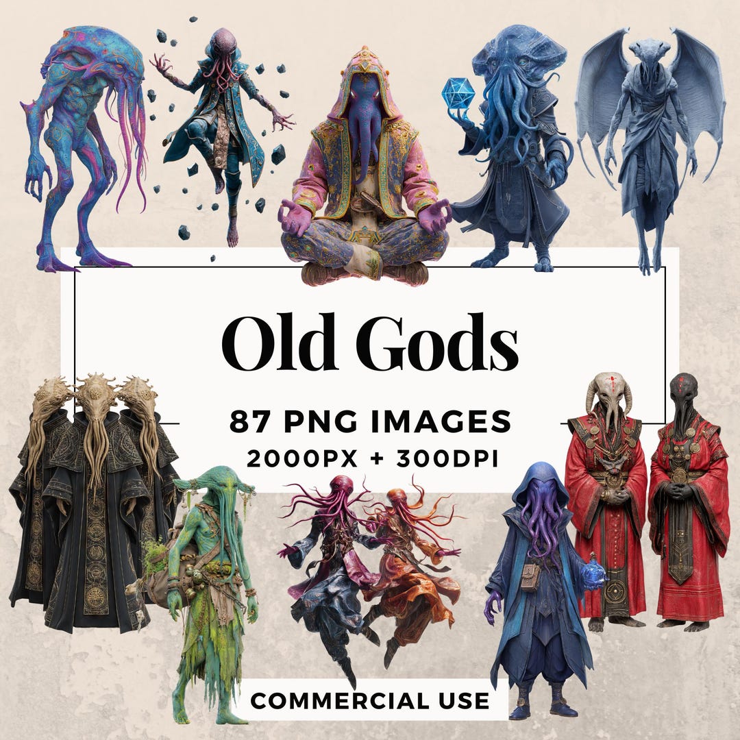 87 Old Gods Clipart Pack INSTANT DOWNLOAD 87 Mysterious Mythic Deity ...