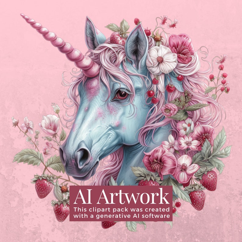 55 Majestic Unicorns Clipart Pack INSTANT DOWNLOAD 55 Unique Unicorn ...