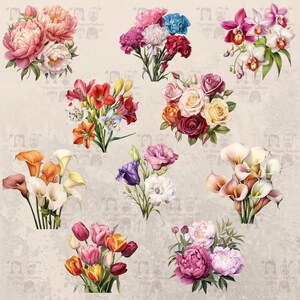 40 Beautiful Flowers Clipart Pack INSTANT DOWNLOAD 40 Floral ...