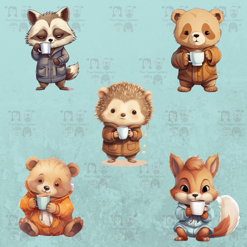10 Cute Forest Animals Clipart Pack INSTANT DOWNLOAD 10 Forest Animal ...