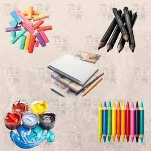 10 Art Supplies Clipart Pack INSTANT DOWNLOAD 10 Creative Tools ...