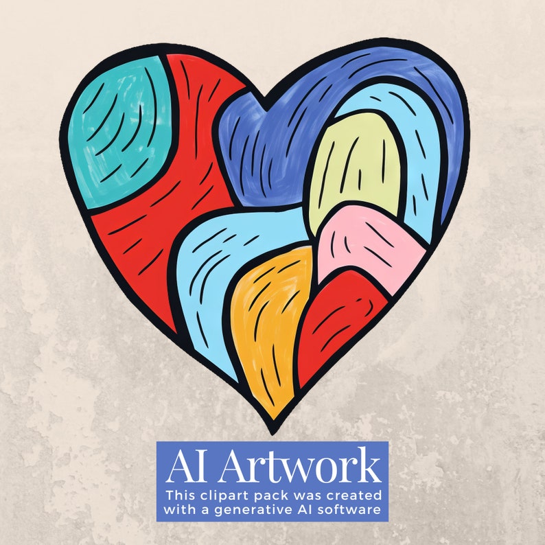 20 Heart Doodles Clipart Pack INSTANT DOWNLOAD 20 Playful Heart ...