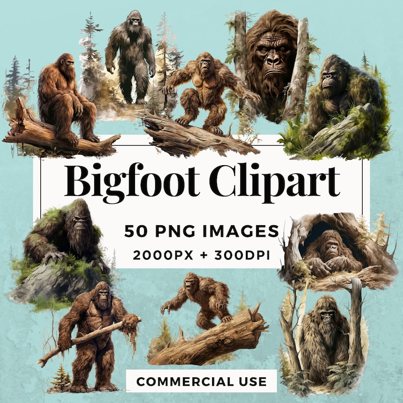 Baby Bigfoot Clip Art - Etsy