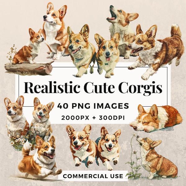 Transparent Corgi Clipart - Etsy