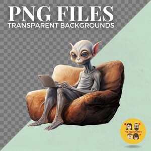 40 Lazy Aliens Clipart Paket SOFORTIGER DOWNLOAD 40 entspannte Alien ...