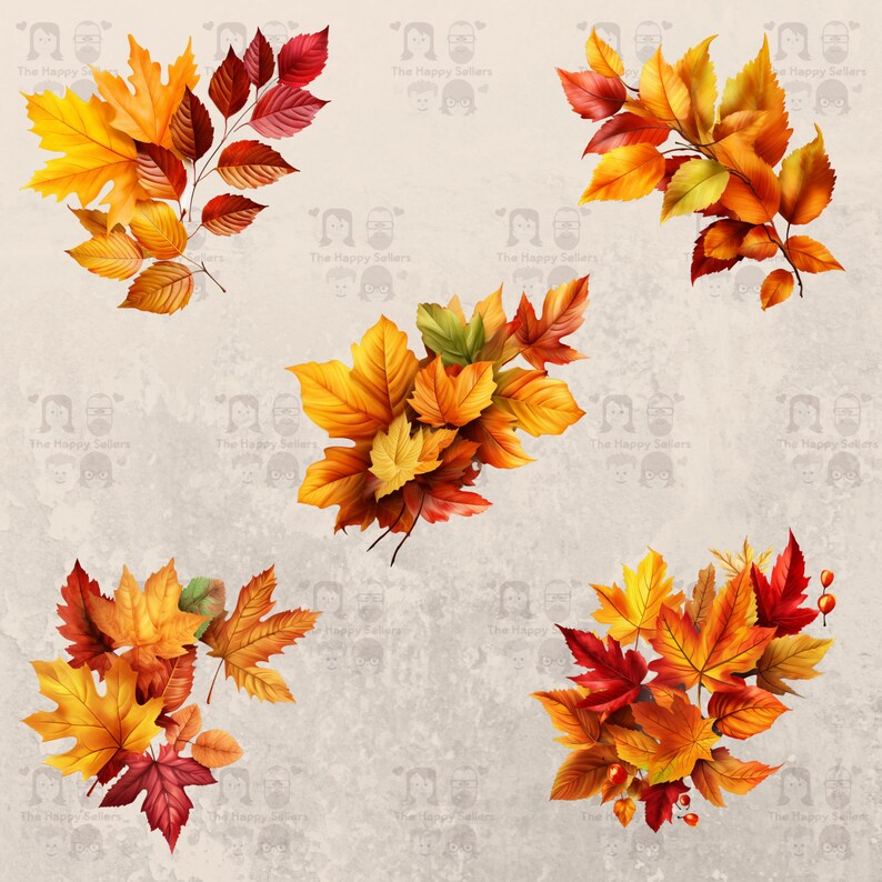 20 Autumn Leaves Corners Clipart Pack INSTANT DOWNLOAD PNG - Etsy Canada
