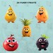20 Funky Fruits Clipart Pack INSTANT DOWNLOAD 20 Playful Funky Fruit ...