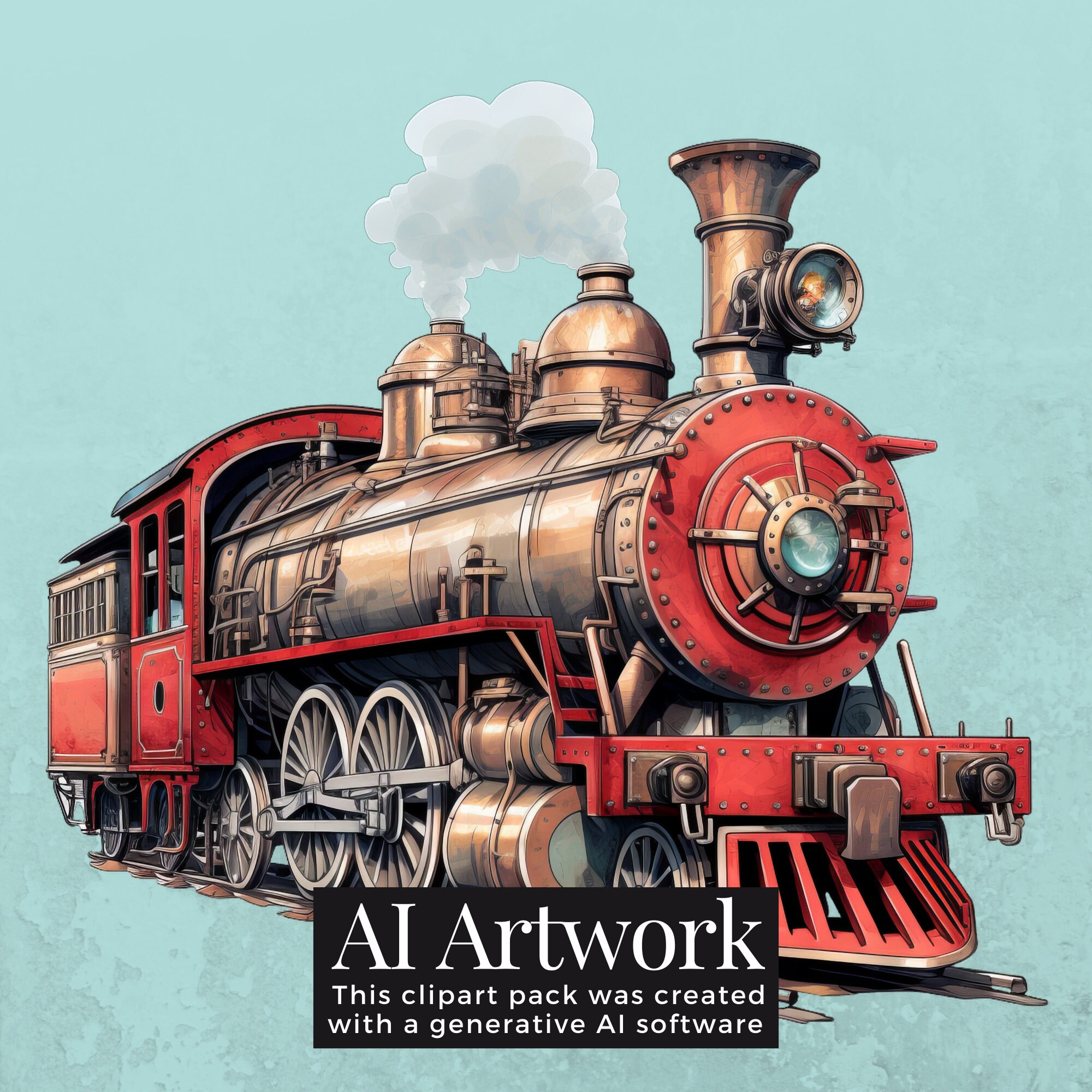20 Train Engines Clipart Pack INSTANT DOWNLOAD 20 Locomotive ...