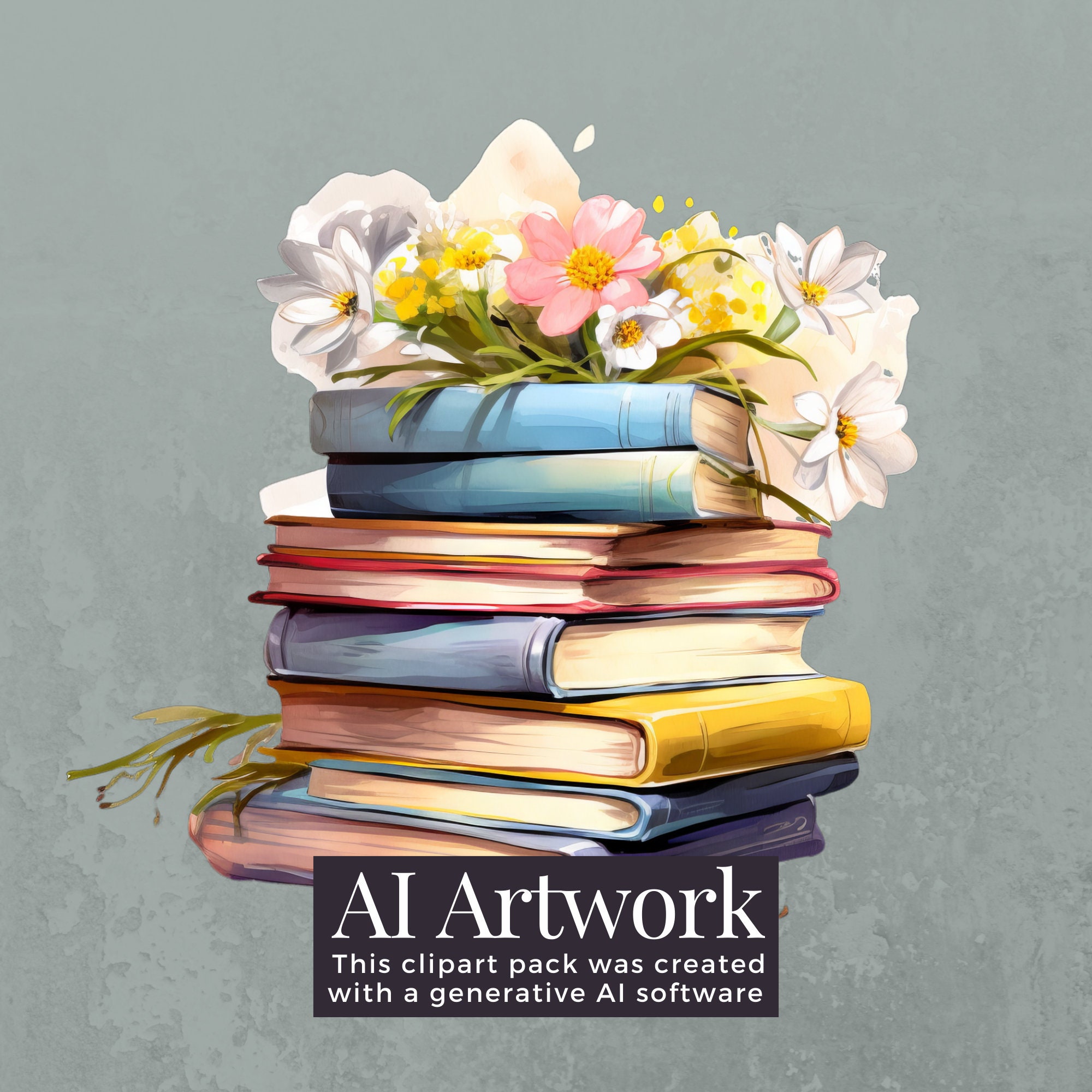 20 Books for All Seasons Clipart Pack INSTANT DOWNLOAD 20 Seasonal Book ...