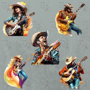 20 Country Music Stars Clipart Pack INSTANT DOWNLOAD 20 Country Music ...