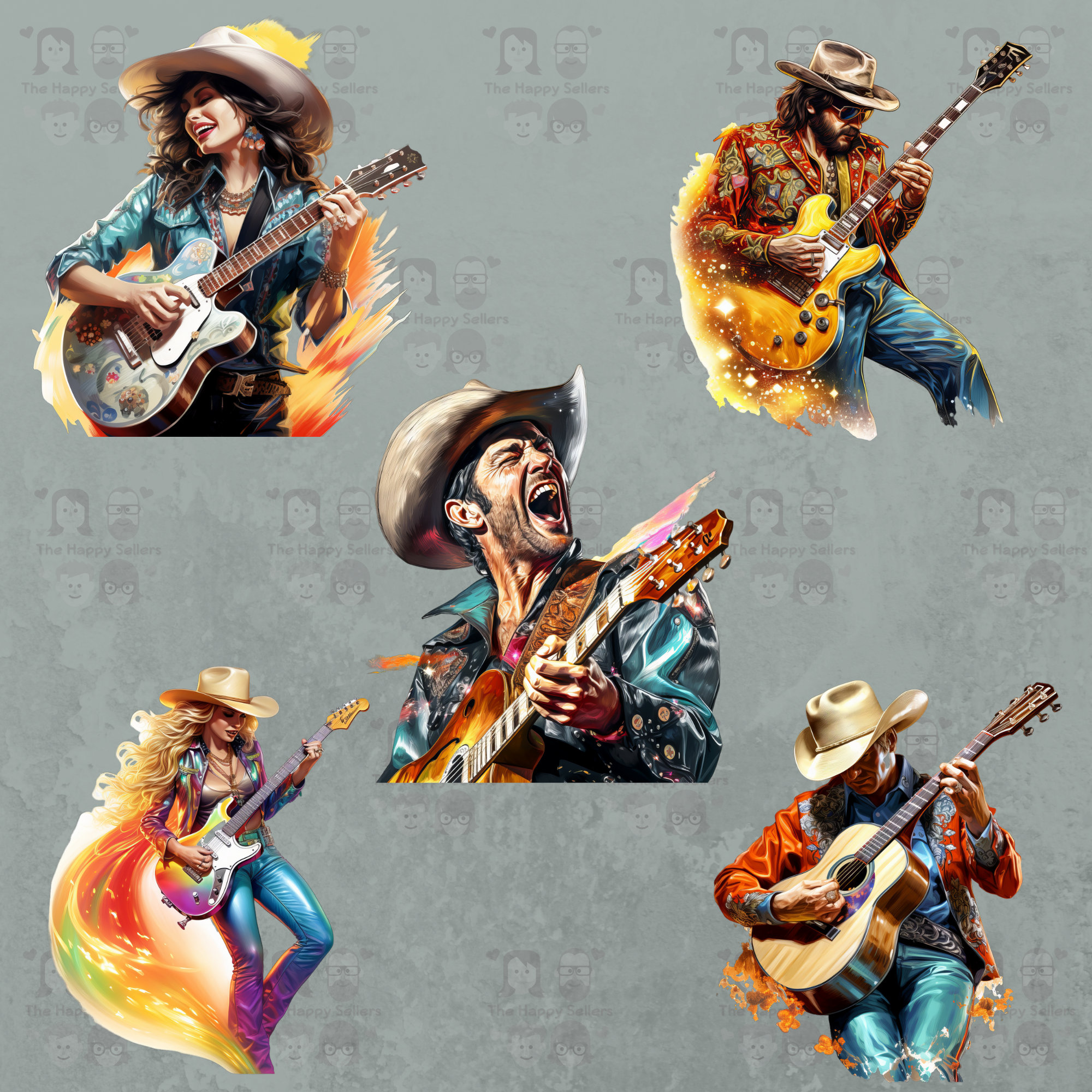 20 Country Music Stars Clipart Pack INSTANT DOWNLOAD 20 Country Music ...