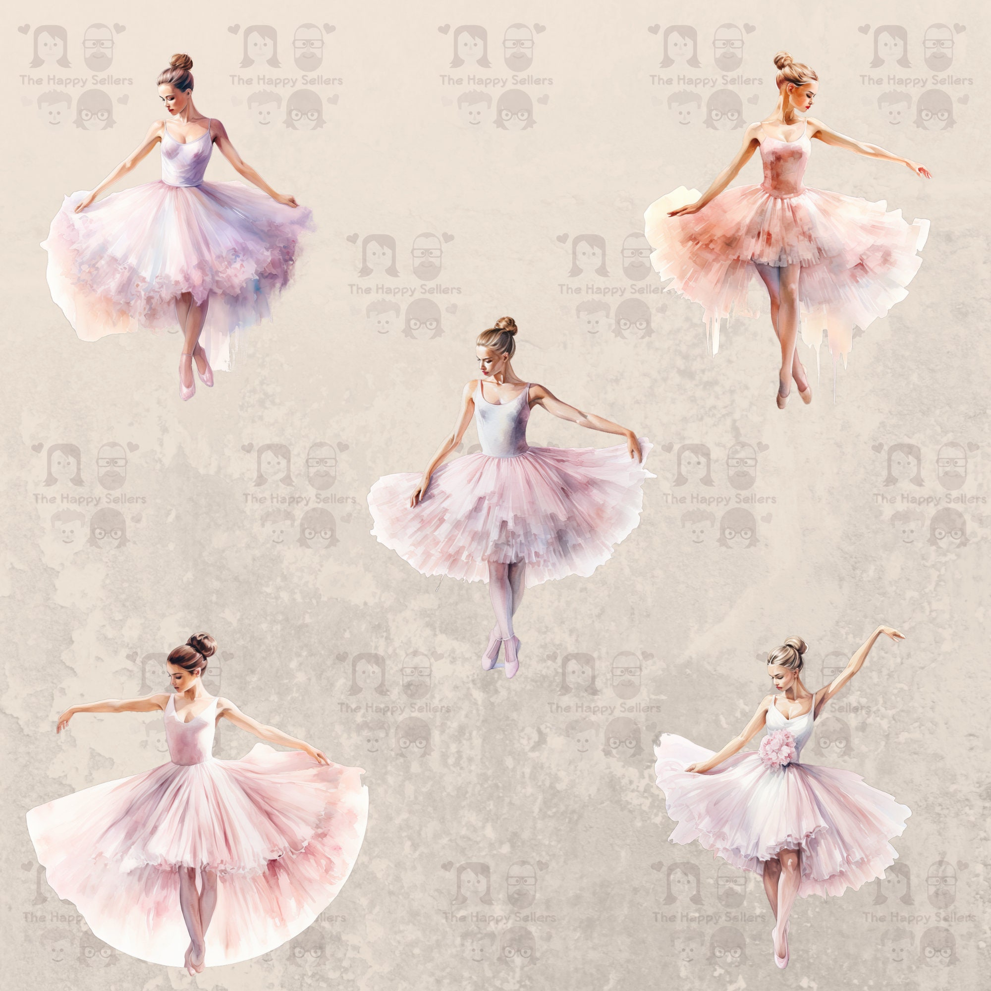 20 Ballerinas Clipart Pack INSTANT DOWNLOAD 20 Elegant Dancer ...