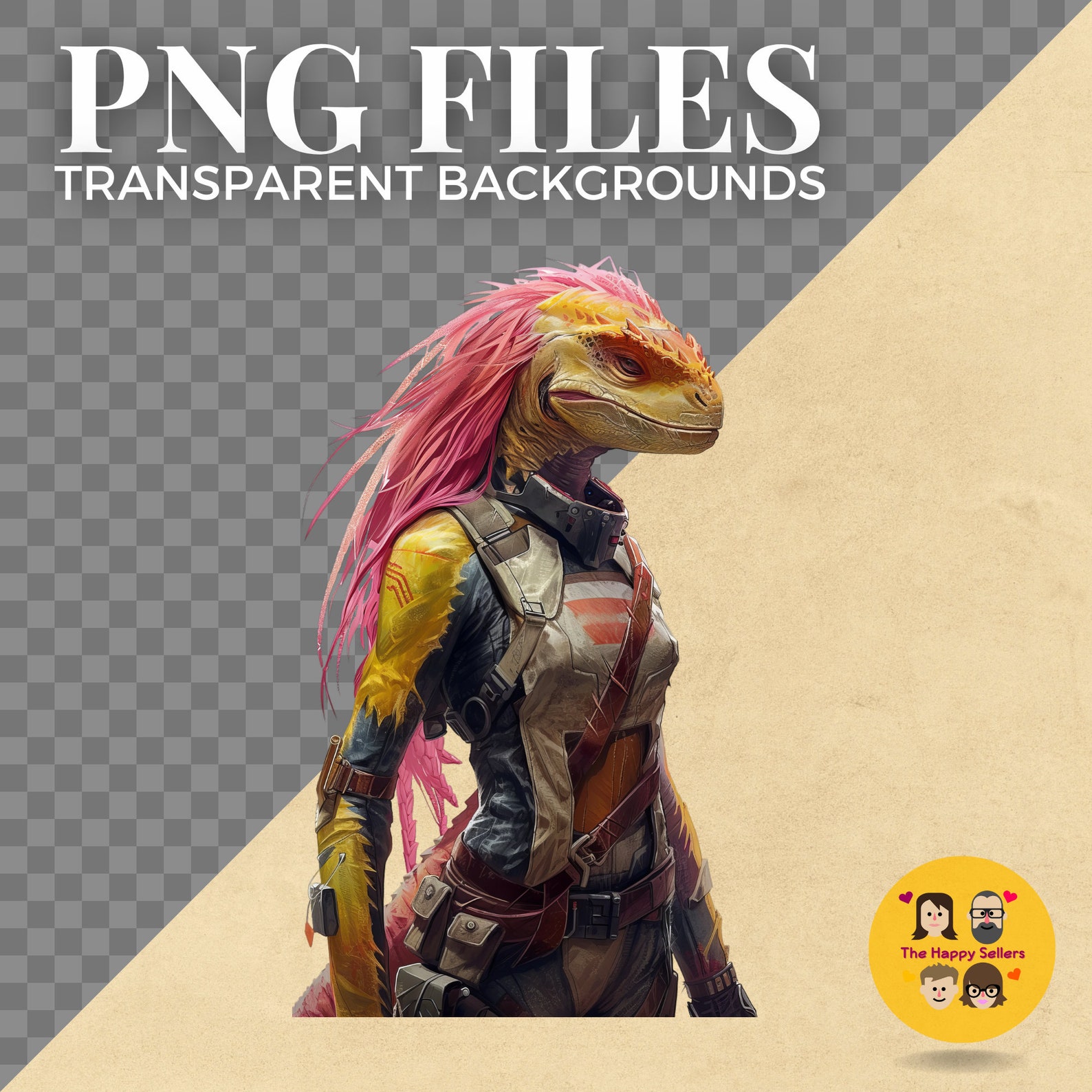 174 Lizard Aliens for Sci-fi RPG Clipart Bundle - Instant Download, PNG ...