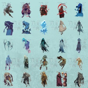 50 Ghouls Clipart Pack INSTANT DOWNLOAD 50 Spooky Ghoul Illustrations ...