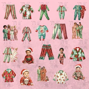 80 Christmas Pajamas Clipart Pack INSTANT DOWNLOAD 80 Cozy Christmas ...