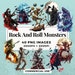 40 Rock and Roll Monsters Clipart Pack INSTANT DOWNLOAD 40 Monster ...