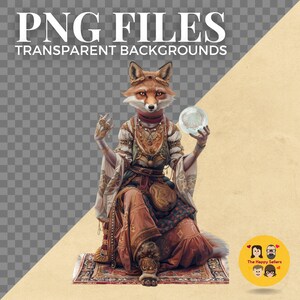 128 Fantasy Fox People Clipart Bundle - Instant Download, PNG Images ...