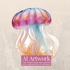40 Colorful Jellyfish Clipart Pack INSTANT DOWNLOAD 40 Vibrant ...