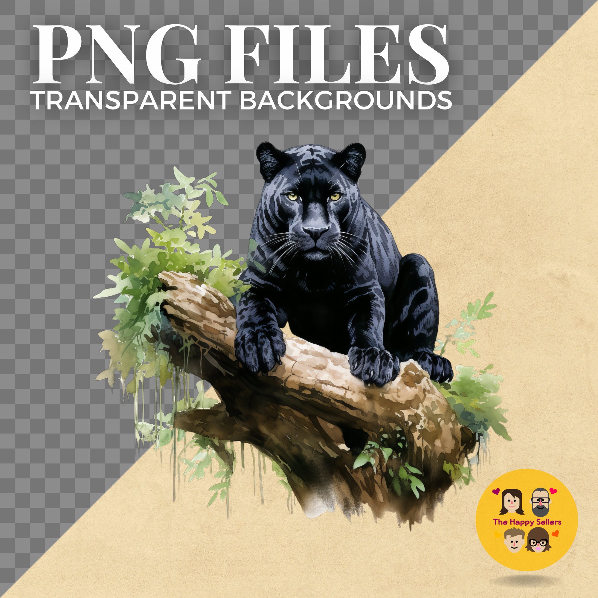 10 Big Cats Clipart Pack INSTANT DOWNLOAD 10 Majestic Big Cat ...