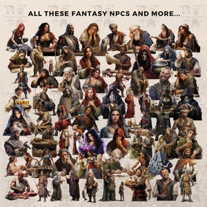 140 Fantasy Npcs Clipart Bundle 2 Instant Download - Etsy