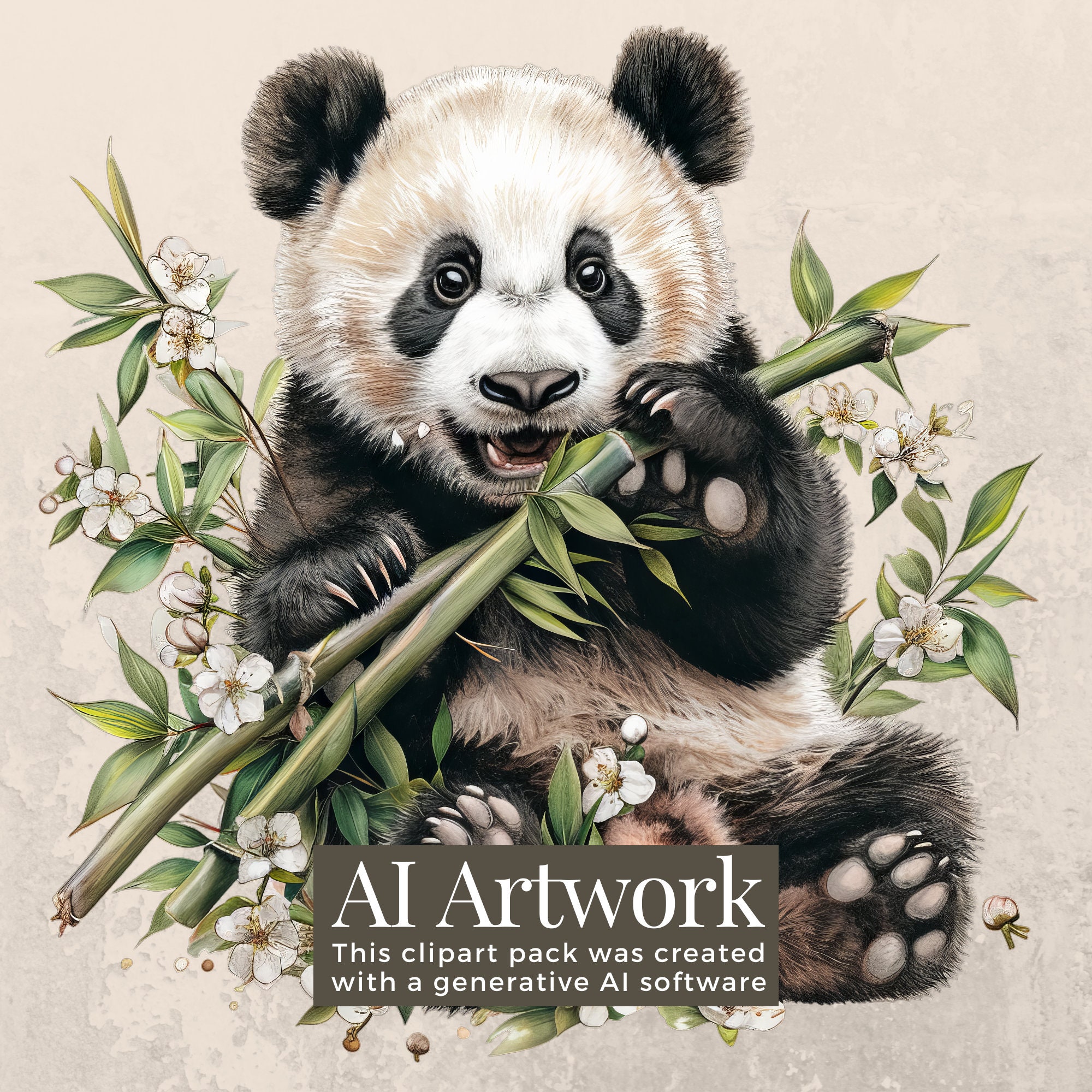 60 Majestic Panda Bears Clipart Pack INSTANT DOWNLOAD 60 Illustrations ...