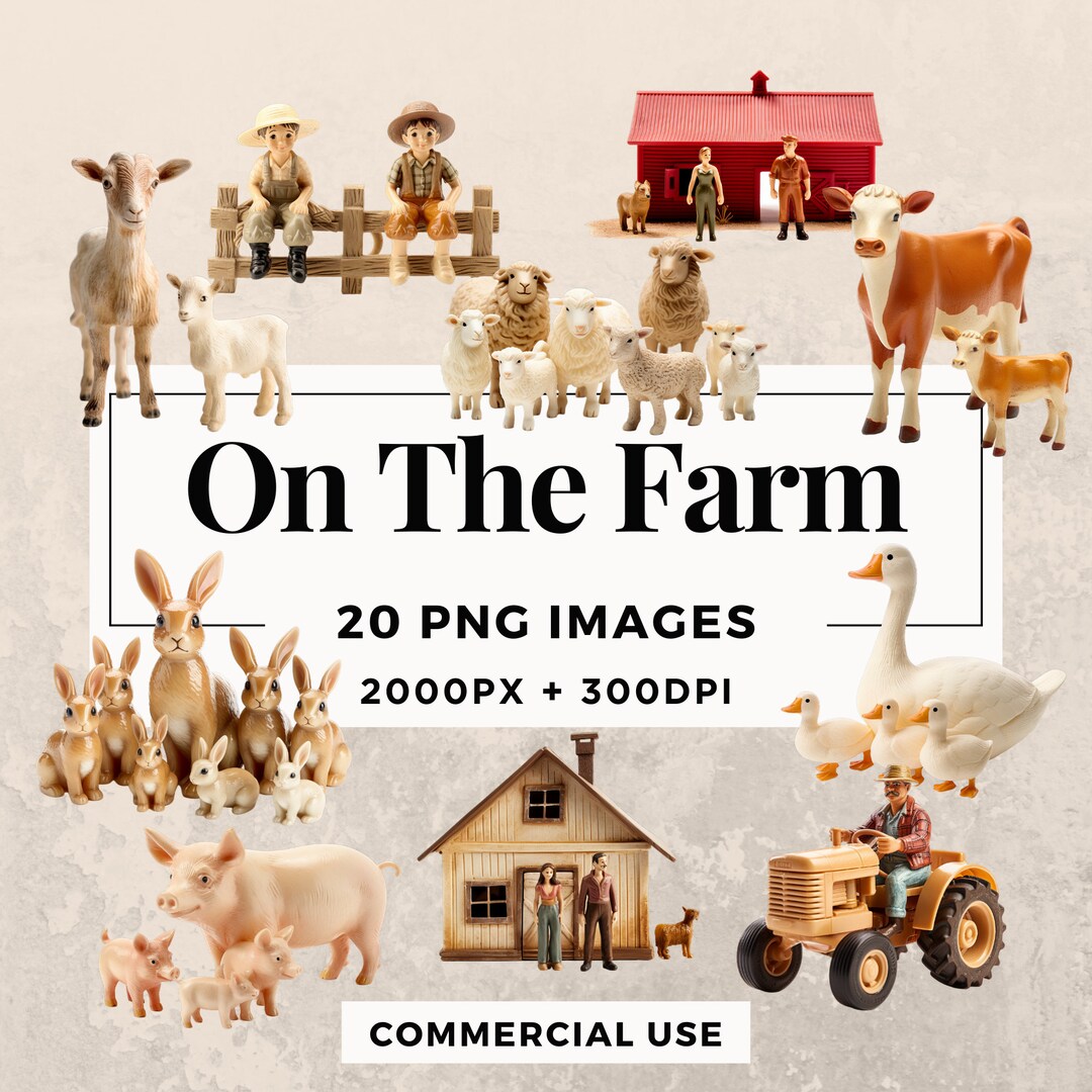 20 on the Farm Clipart Pack INSTANT DOWNLOAD 20 Charming Farm ...