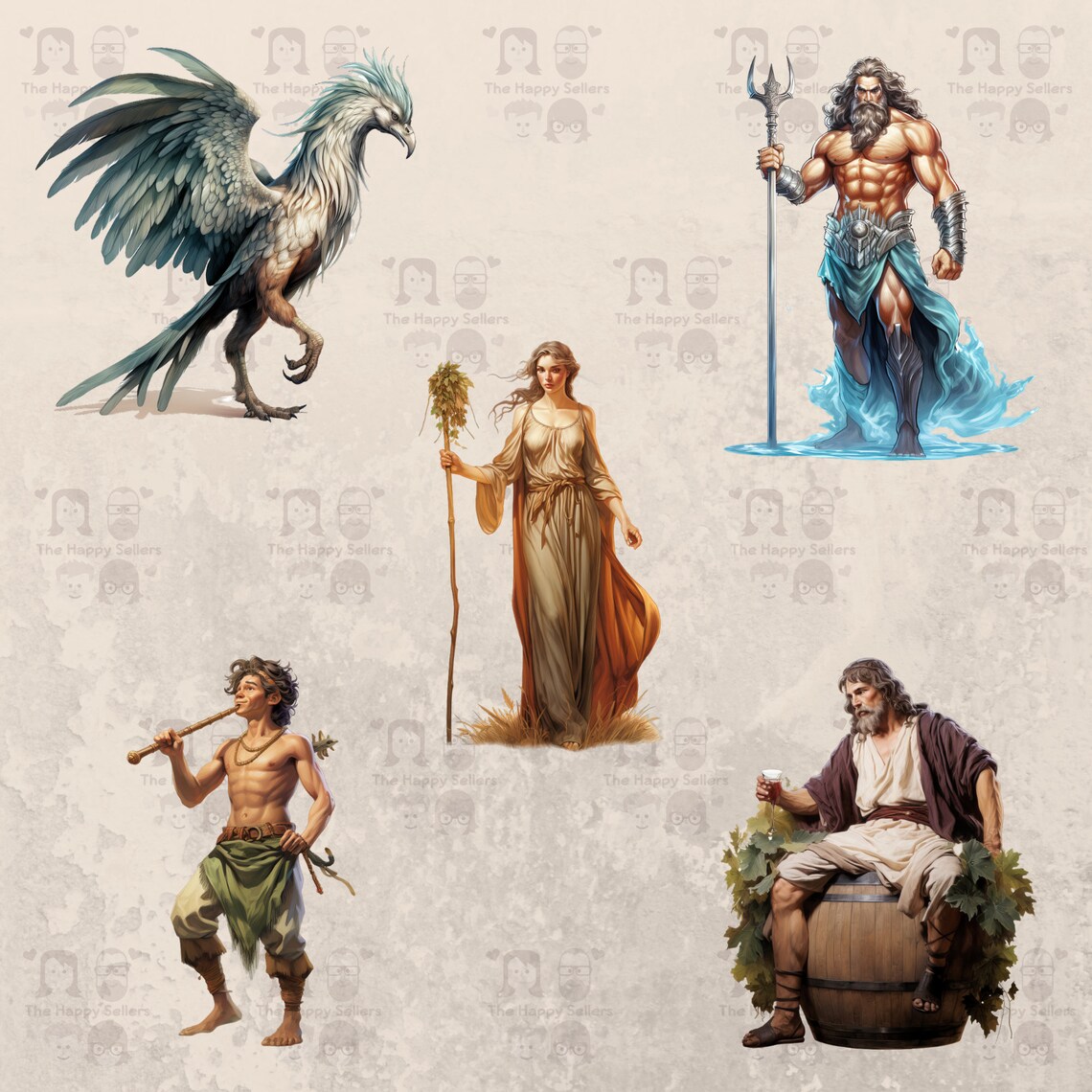 20 Greek Mythology Clipart Pack INSTANT DOWNLOAD 20 Greek Gods - Etsy