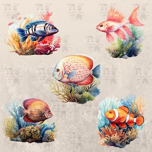 20 Tropical Fish Clipart Pack INSTANT DOWNLOAD 20 Tropical Fish ...