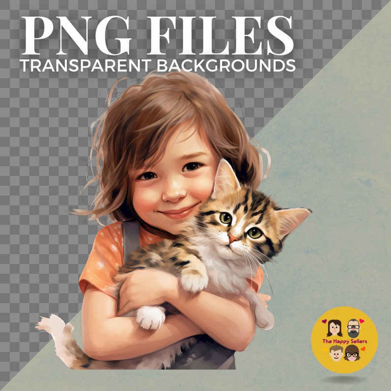 20 Cats and Owners Clipart Pack INSTANT DOWNLOAD 20 Cat and Owner ...
