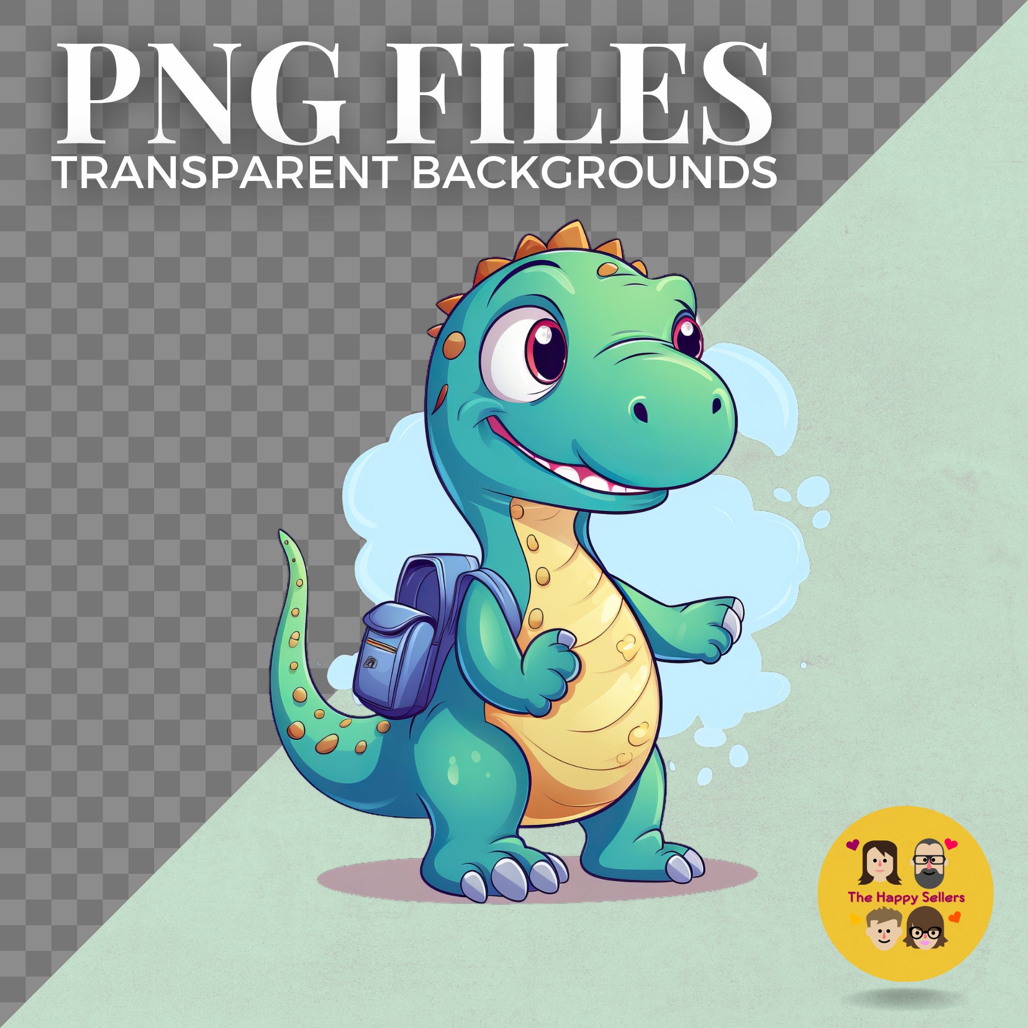 20 Cartoon Dinosaurs Clipart Pack INSTANT DOWNLOAD 20 Dinosaur ...