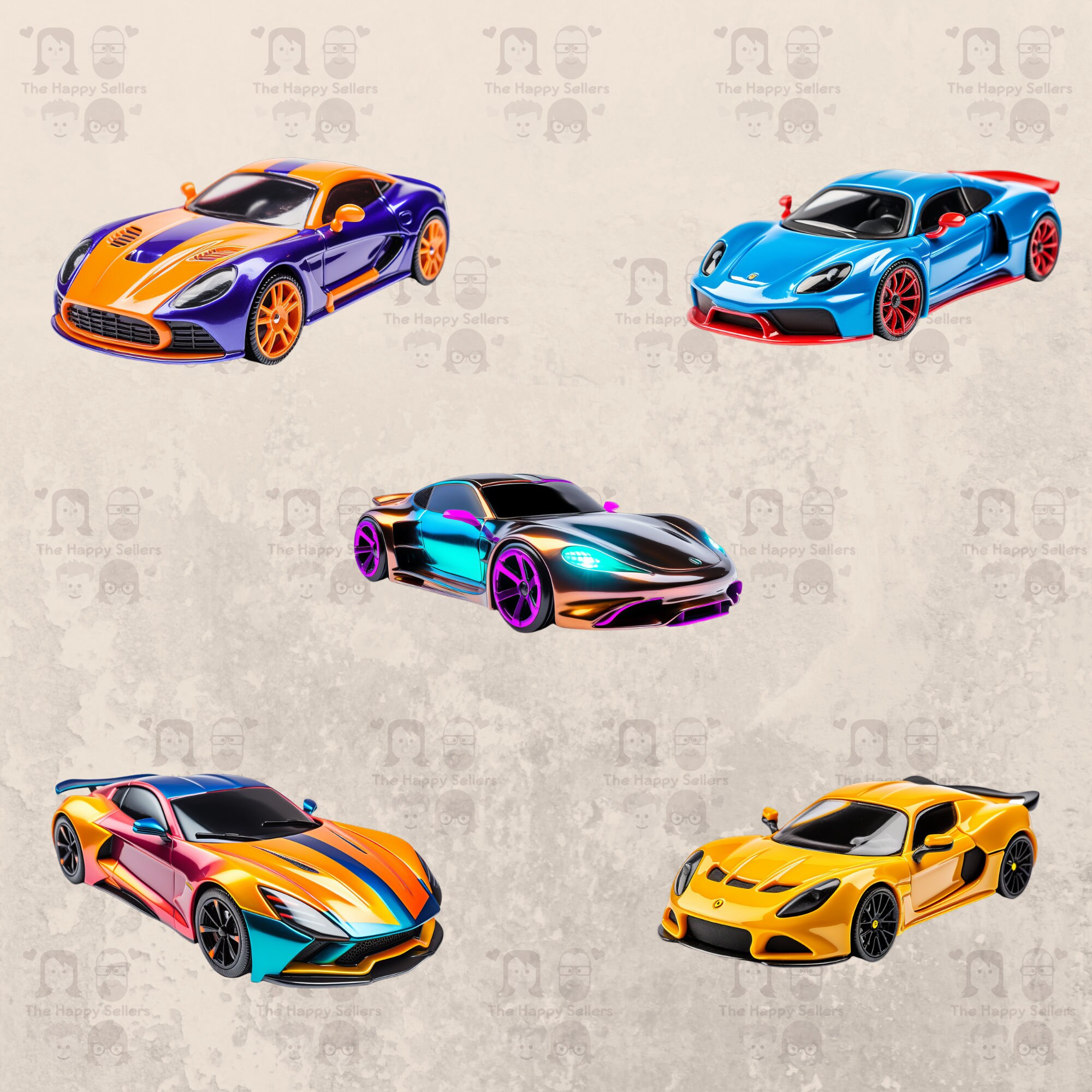 20 Sports Cars Clipart Pack INSTANT DOWNLOAD 20 Sports Car ...