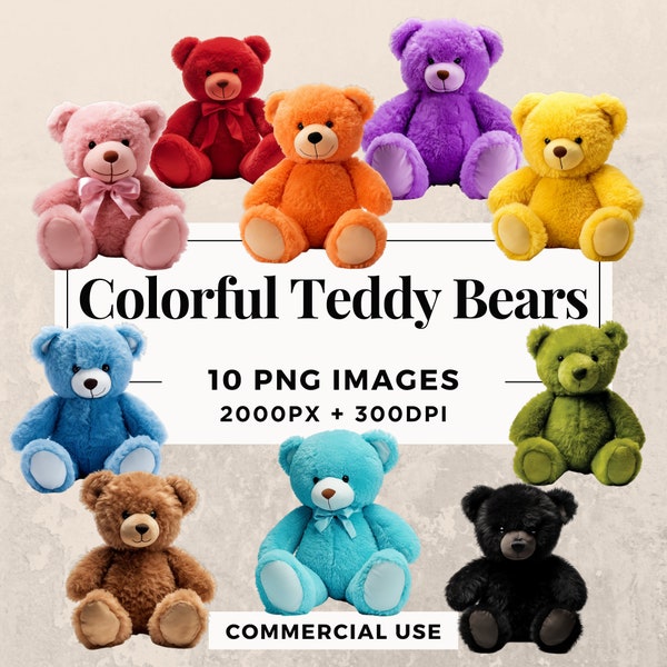 Teddy Bear Clipart - Etsy