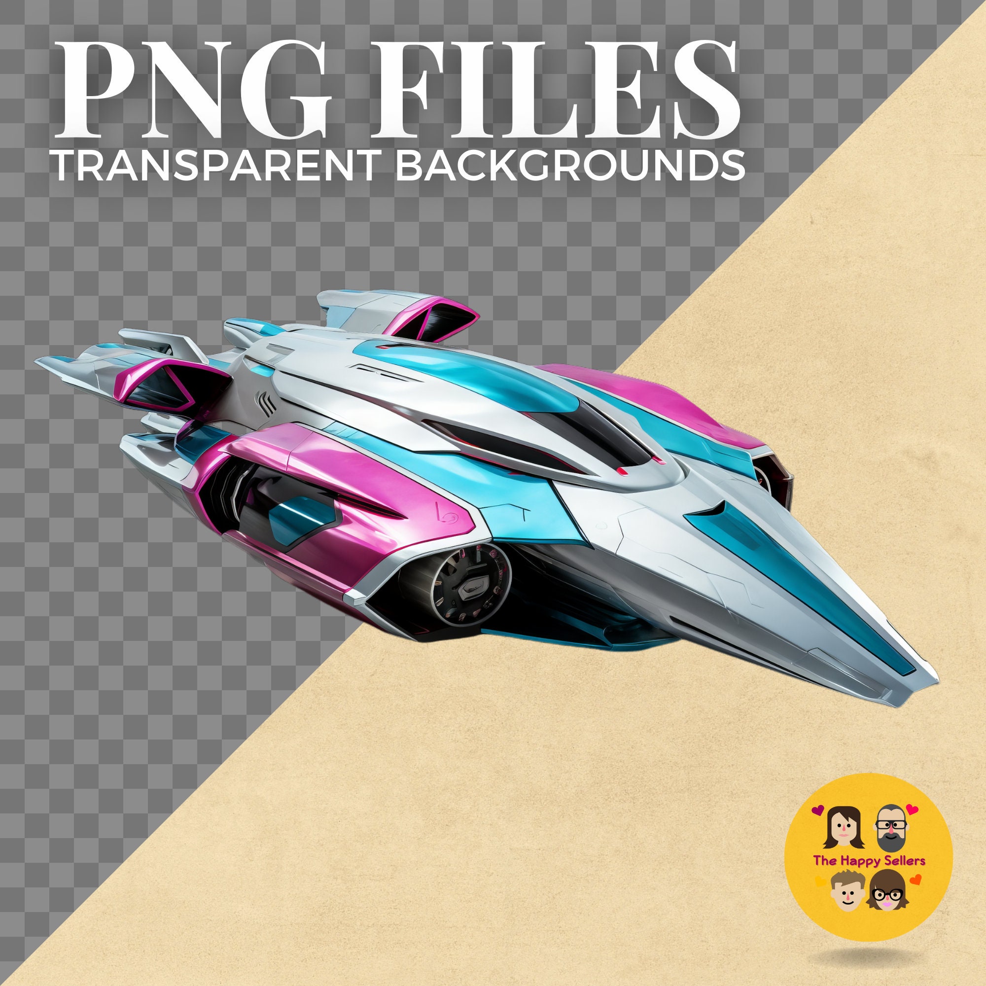 40 Sci-fi Spacecrafts Clipart Pack INSTANT DOWNLOAD 40 Spacecraft ...