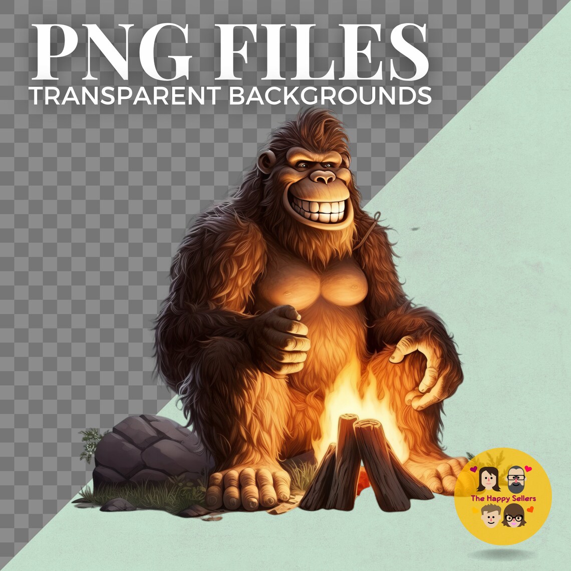 50 Sasquatch Clipart Pack INSTANT DOWNLOAD 50 Mysterious Sasquatch ...