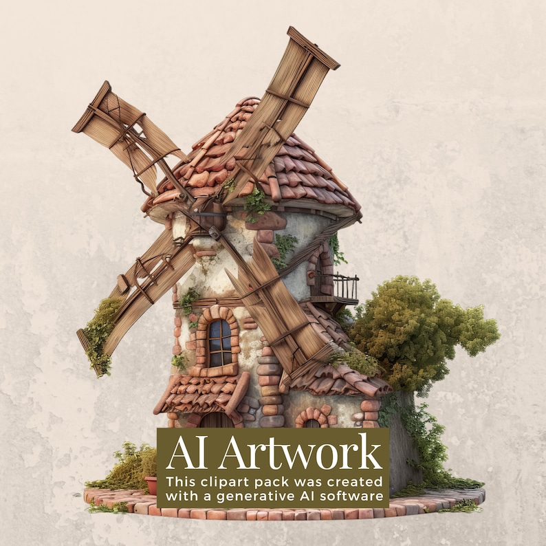 190 Medieval Town Buildings Clipart Bundle - Instant Download, PNG ...