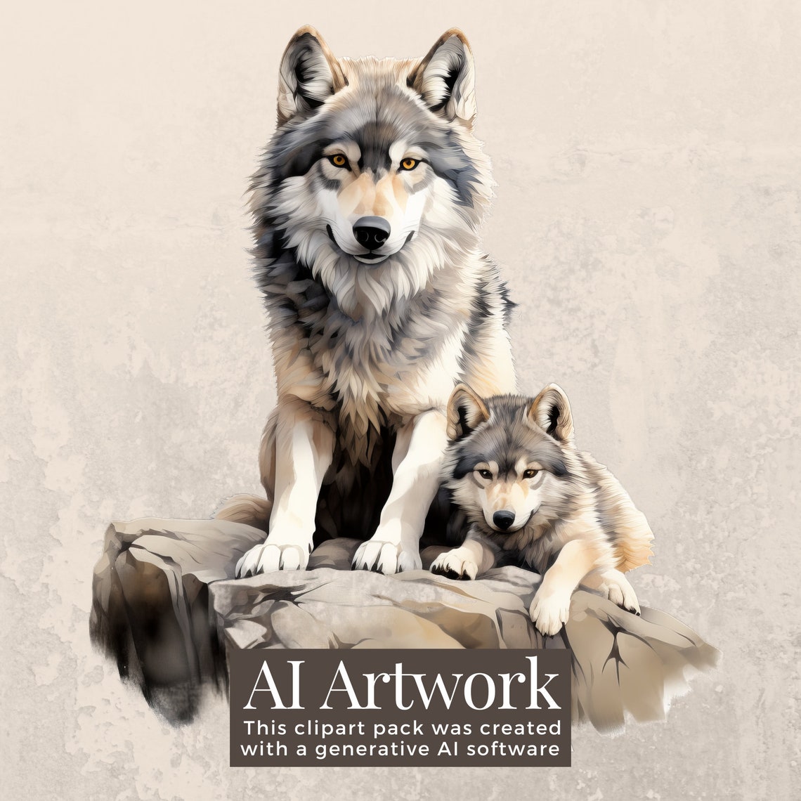 20 Realistic Wolves Clipart Pack INSTANT DOWNLOAD 20 Wolf Illustrations ...