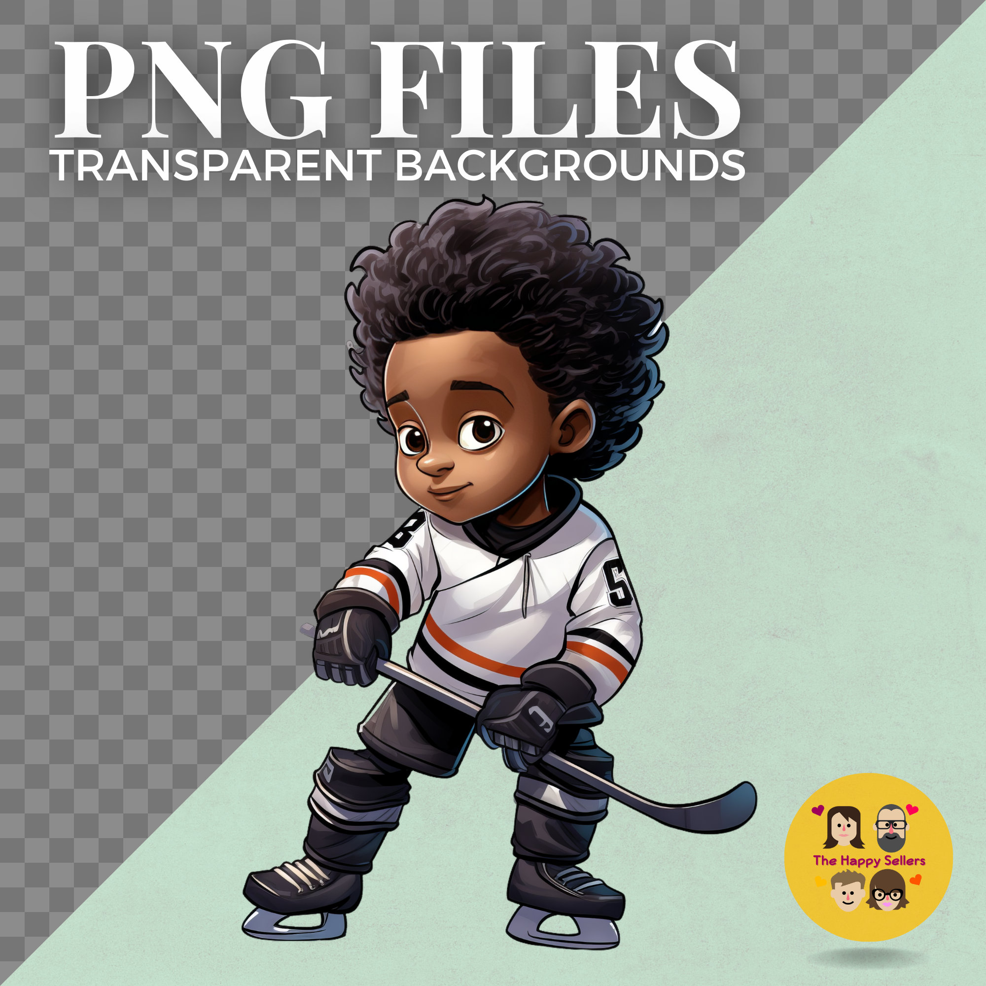 20 Hockey Kids Clipart Pack INSTANT DOWNLOAD 20 Energetic Hockey ...