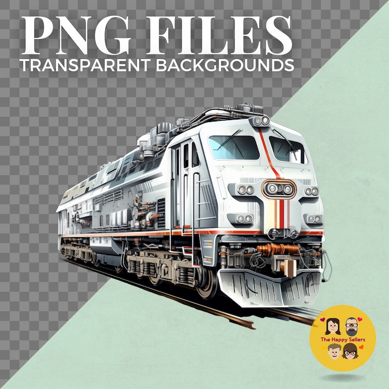 20 Train Engines Clipart Pack INSTANT DOWNLOAD 20 Locomotive ...